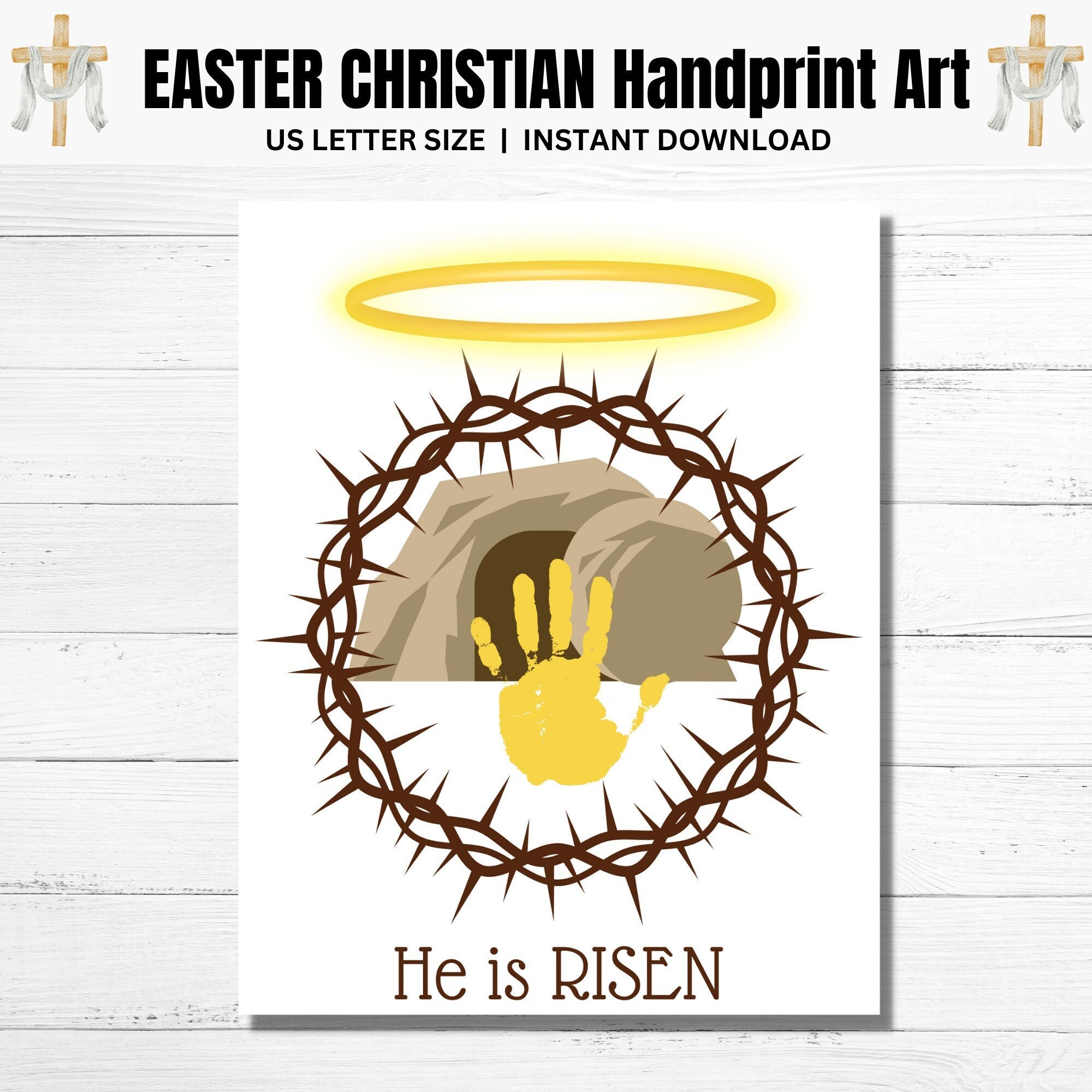 Easter Handprint Footprint Craft Printable, Preschool Craft, Easter ...