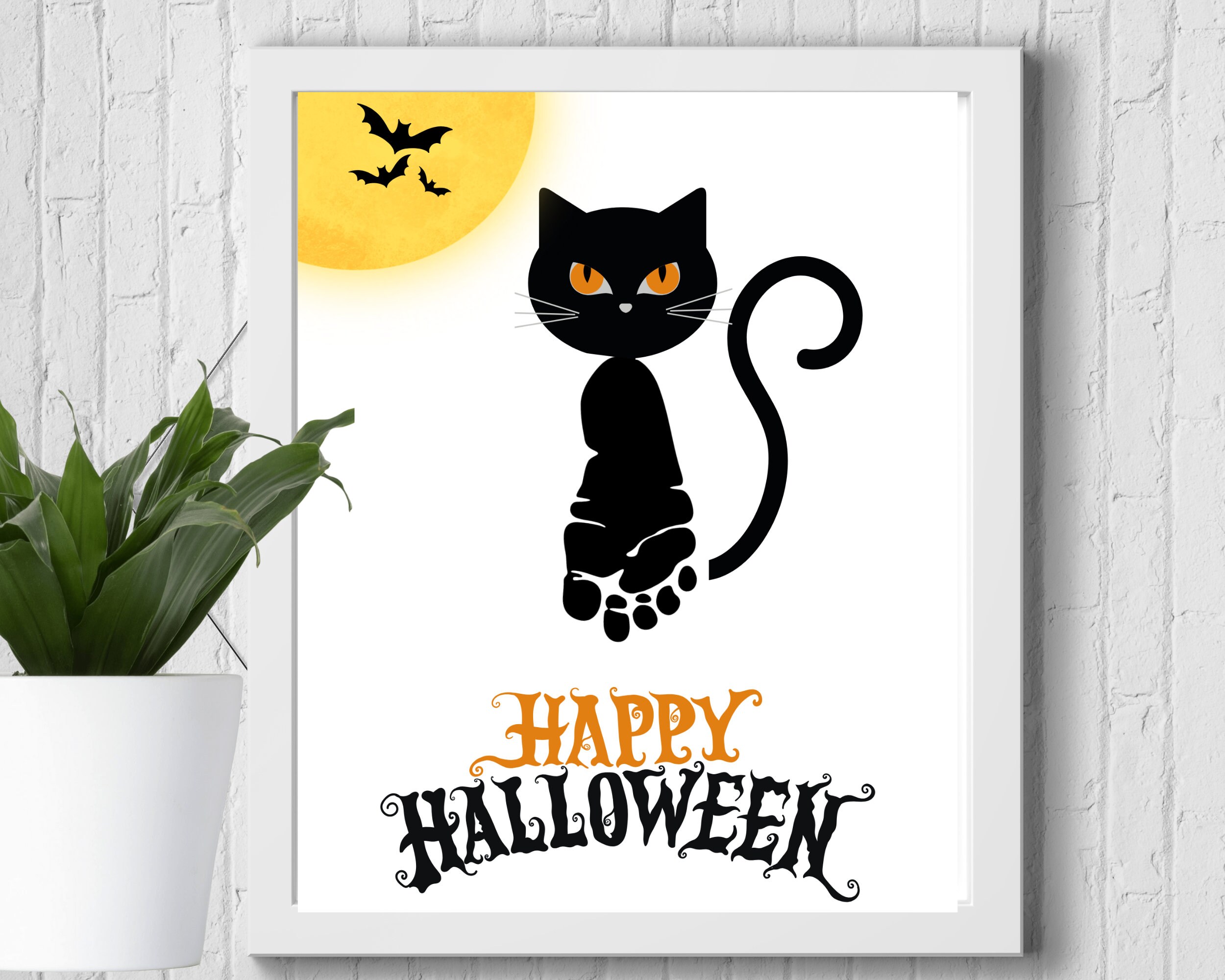 Halloween Handprint Footprint Art, Halloween Craft, Kids Art Craft ...