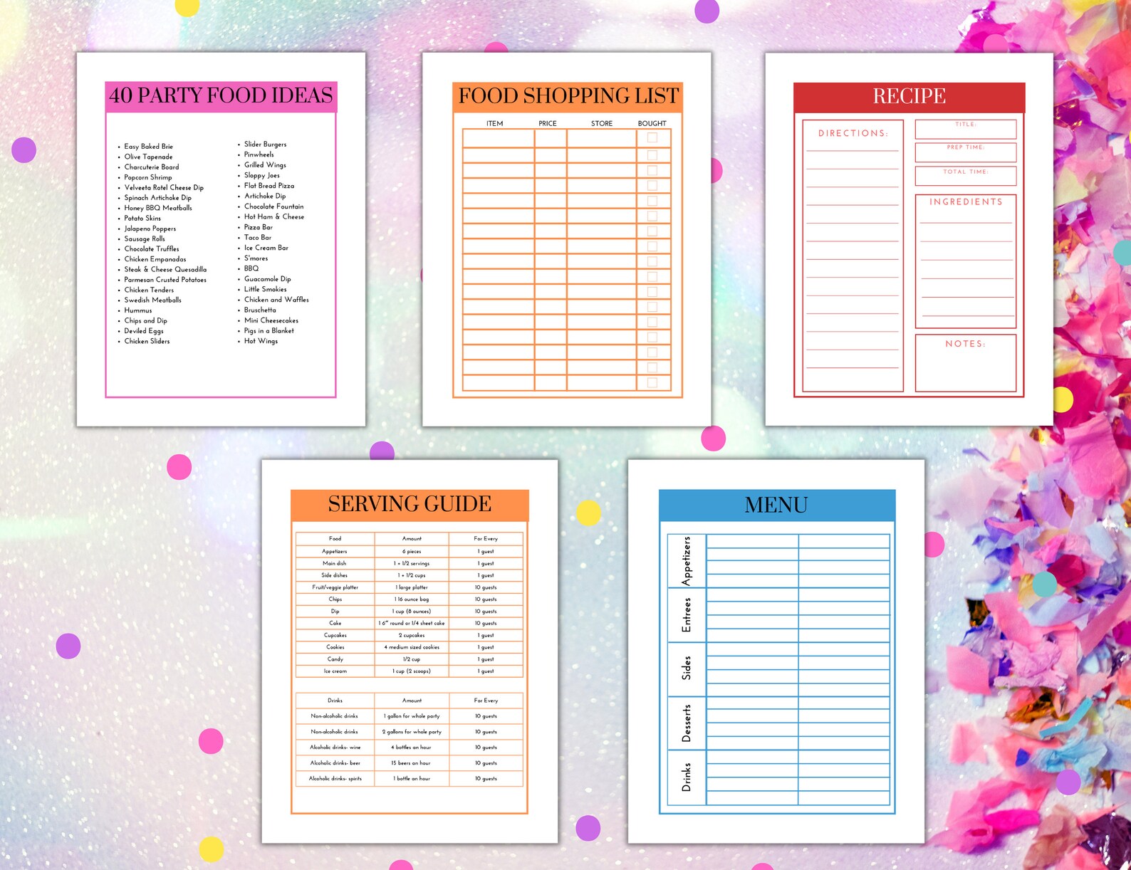 Printable Party Planner, Happy Birthday Party Organizer, Surprise Party ...