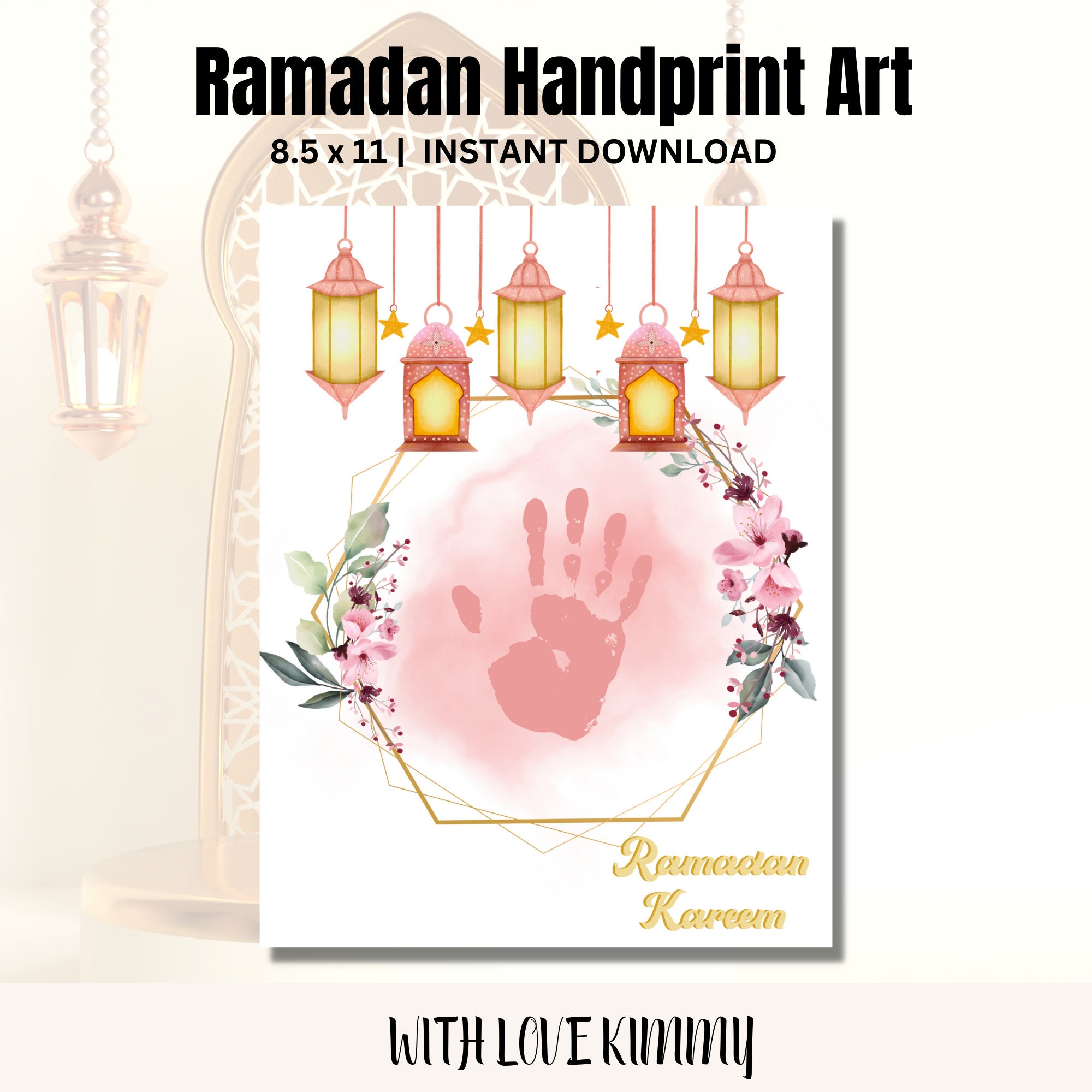 Ramadan Footprint Handprint Craft ART Printable, Ramadan Preschool Art ...