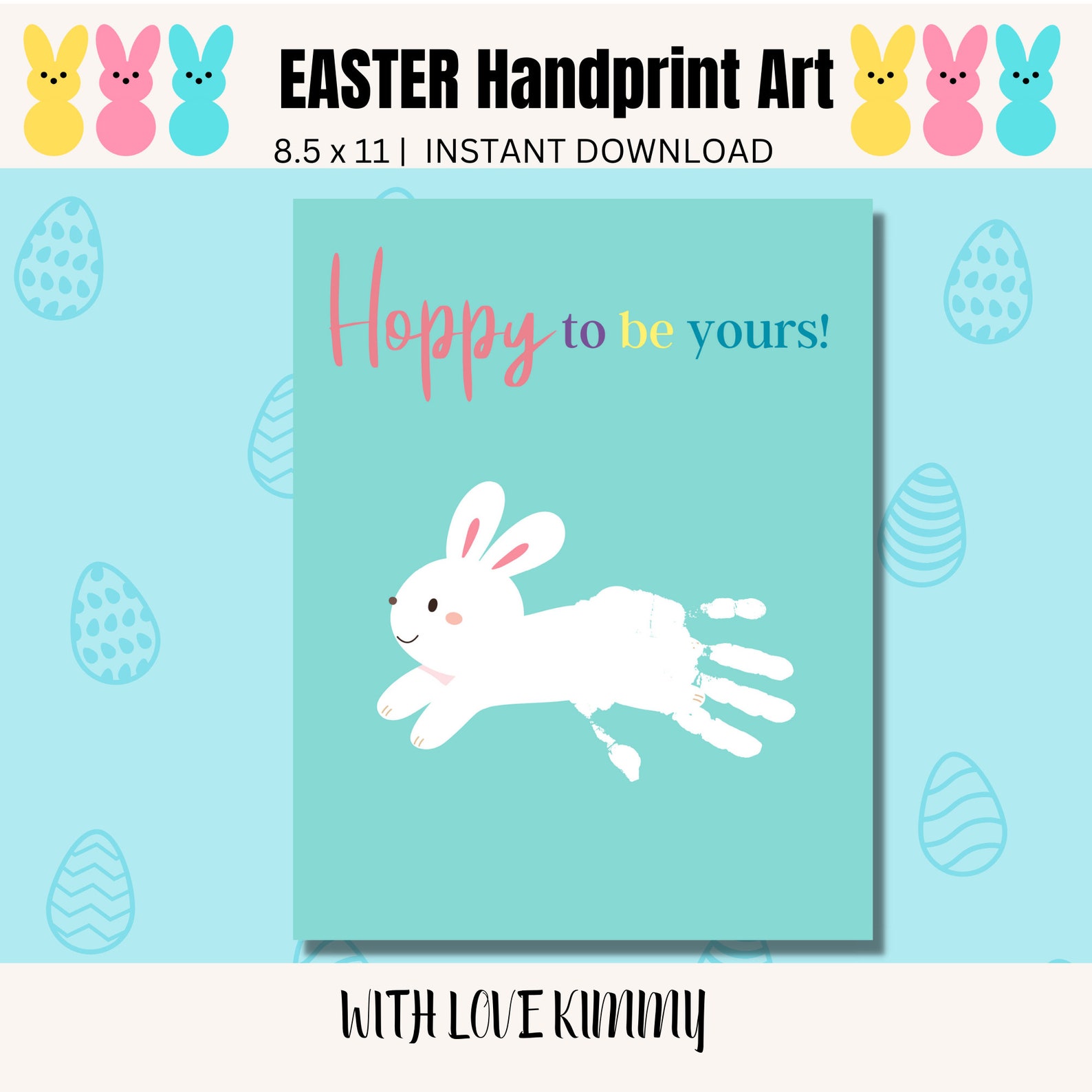 Easter Handprint Footprint Craft Printable, Preschool Craft, Easter ...