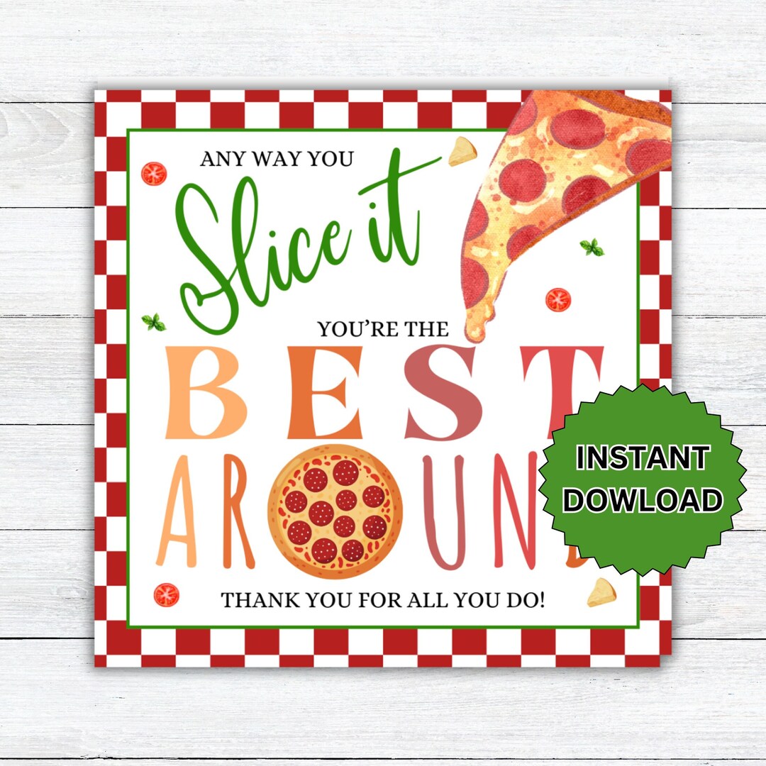 Appreciation Gift Tag, Pizza Slice Teacher Appreciation, Staff Co ...