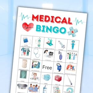 Medical Bingo Game, 60 Bingo Games, Doctor Games, Radiology Games ...