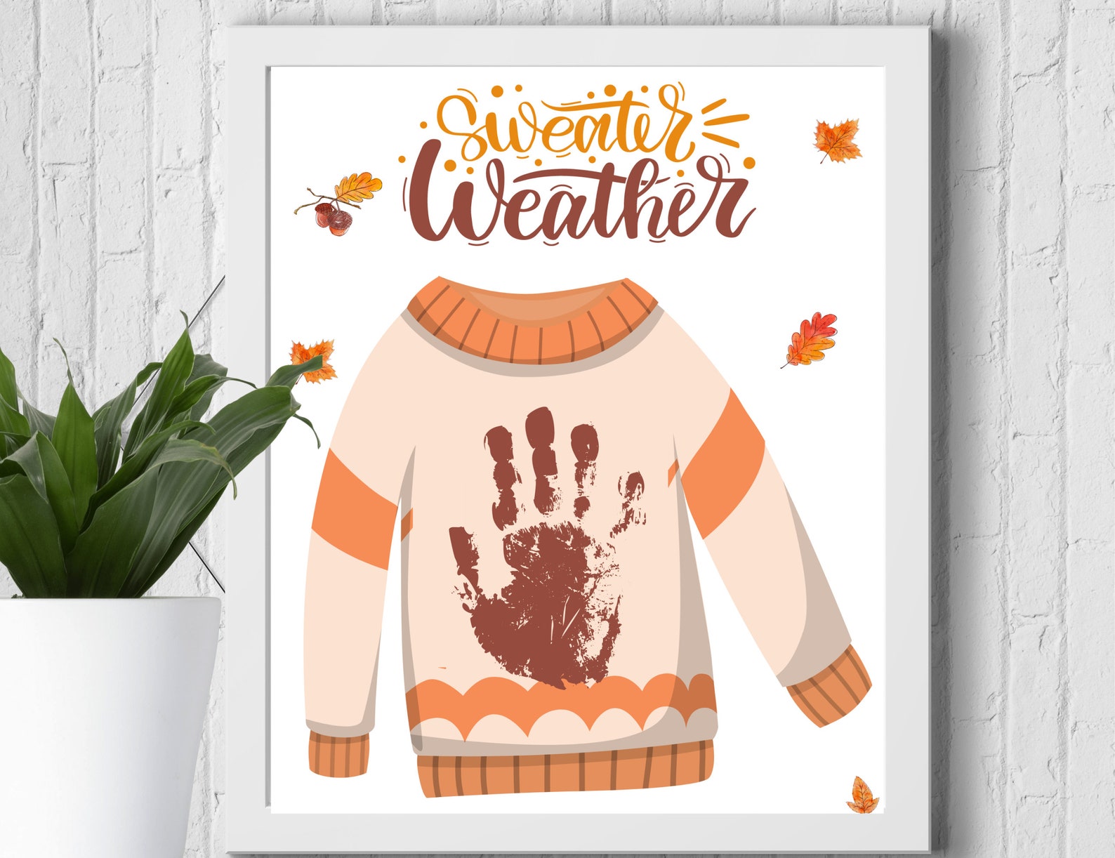 Fall Handprint Art Fall Craft Kids Handprint Art Craft Fall - Etsy
