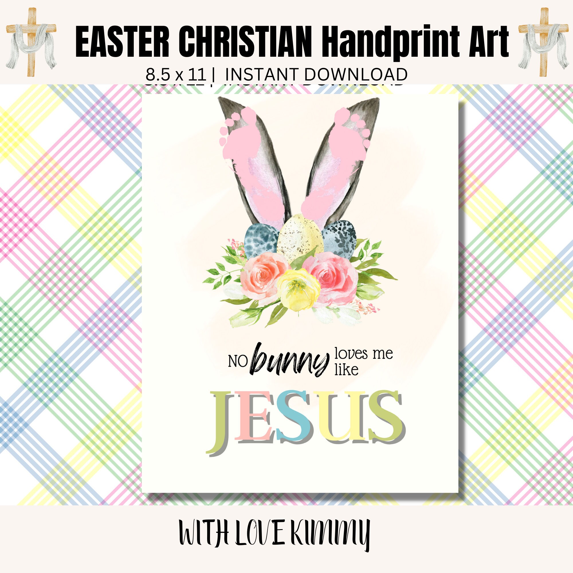 Easter Handprint Footprint Craft Printable, Preschool Craft, Easter ...