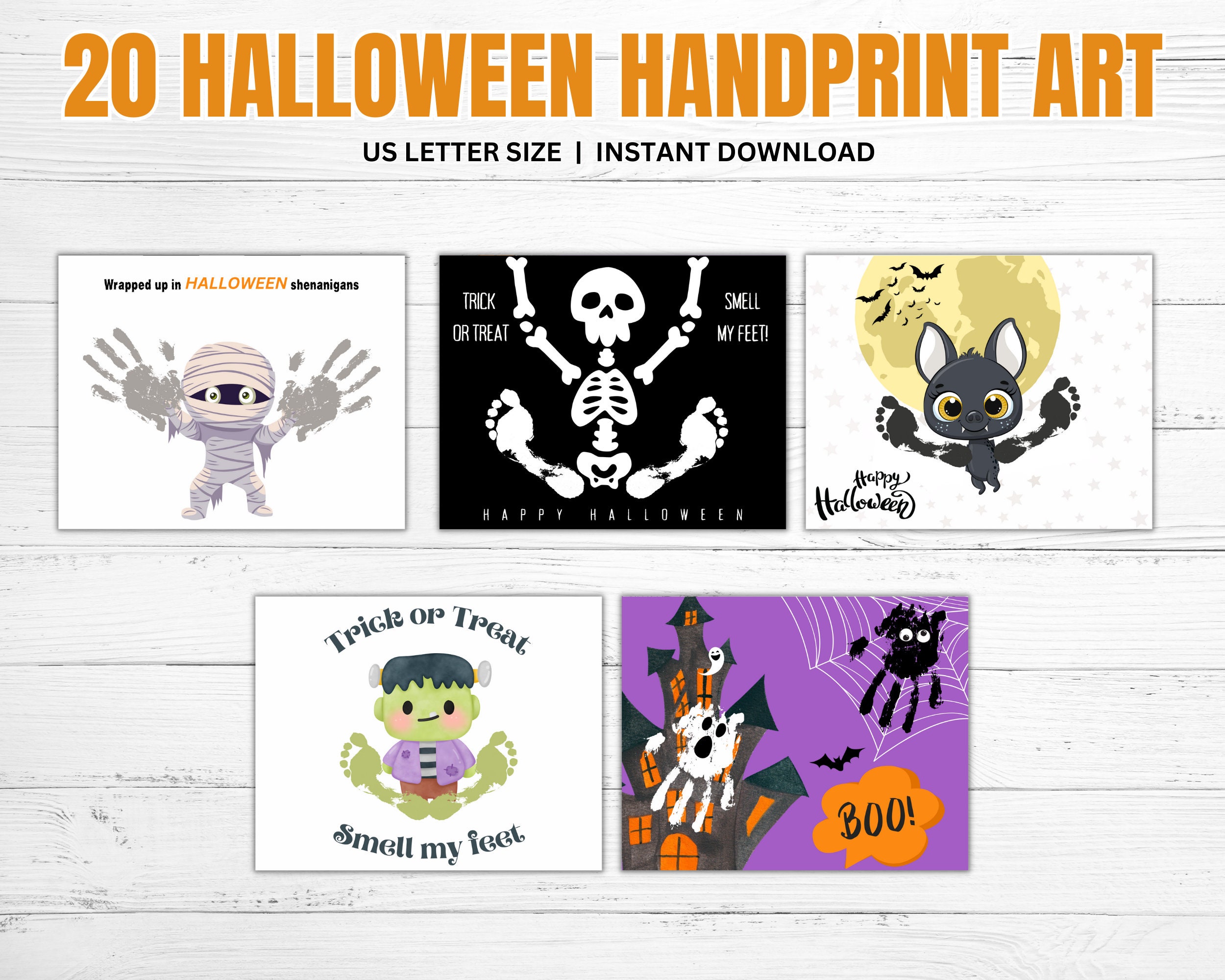 Halloween Handprint Footprint Art, Halloween Craft, Kids Art Craft ...