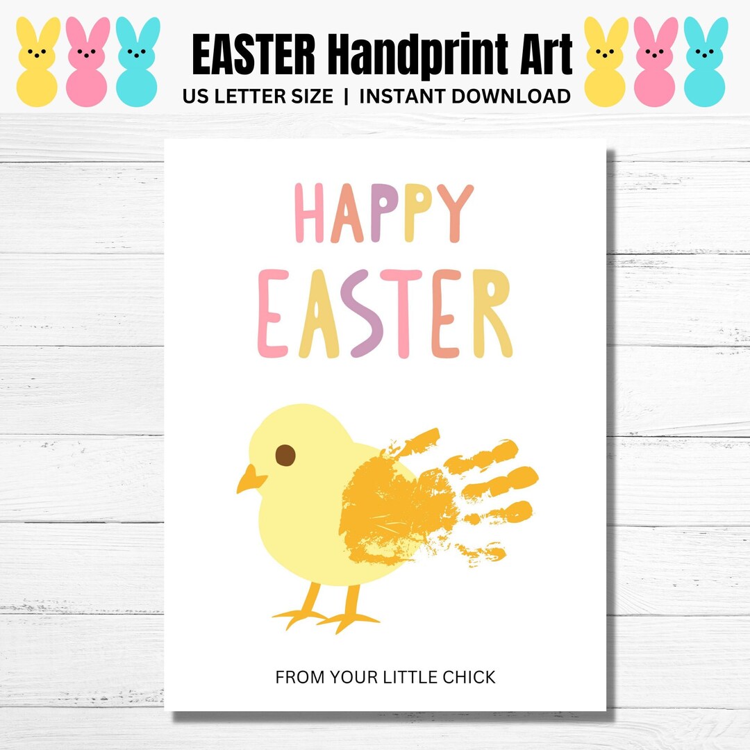 Easter Handprint Footprint Craft Printable, Preschool Craft, Easter ...