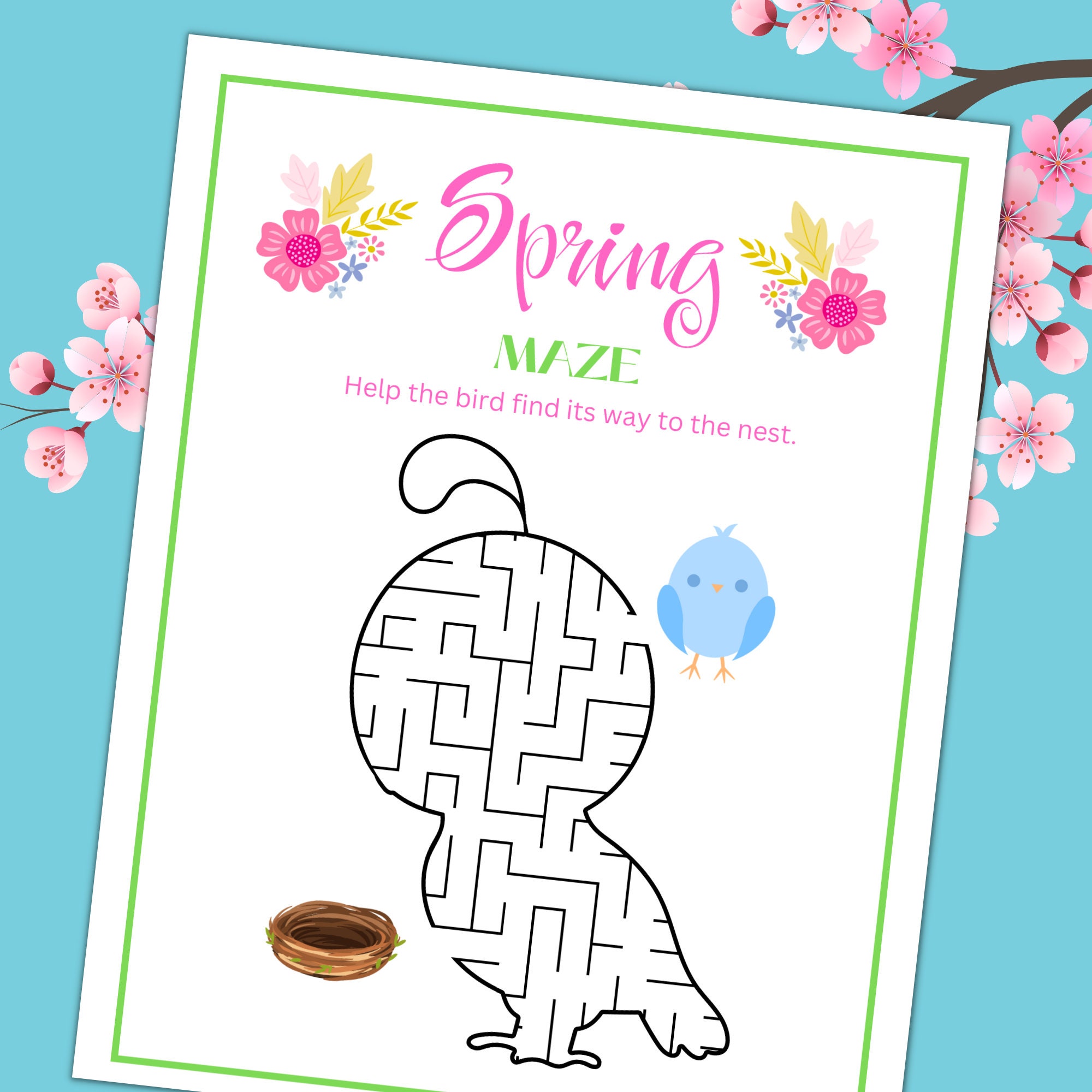 Printable SPRING Game, Spring Party Game and Activity, Kids Party Games ...