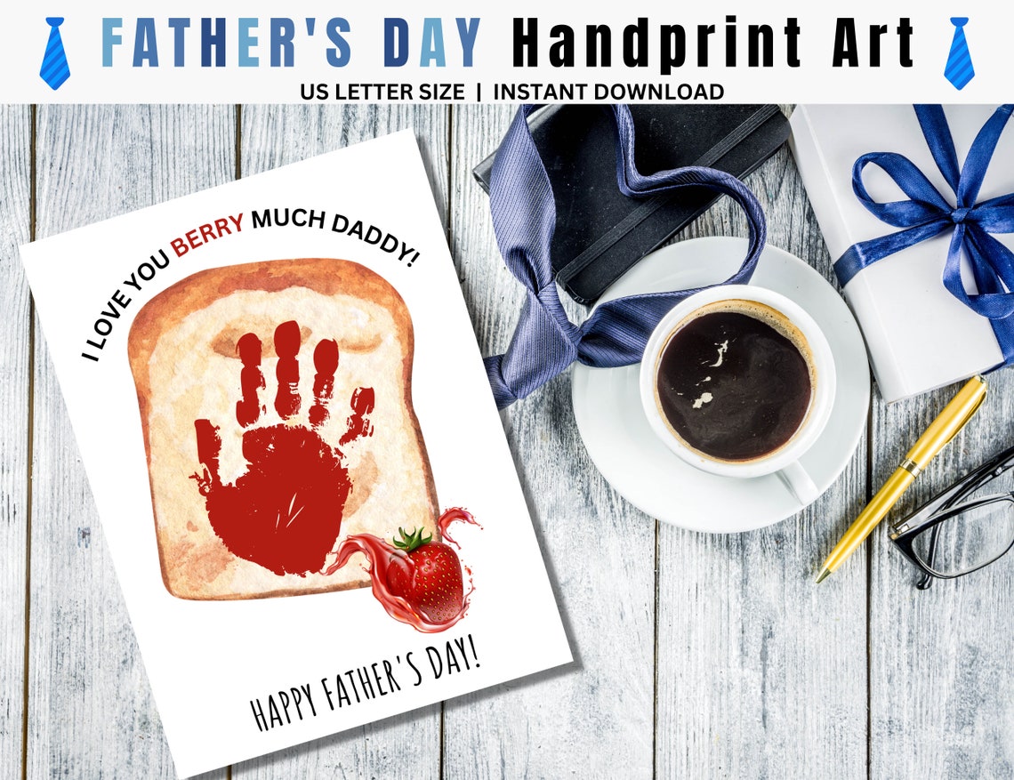 Father's Day Handprint Activity, Father's Day Printable, Happy Father's ...