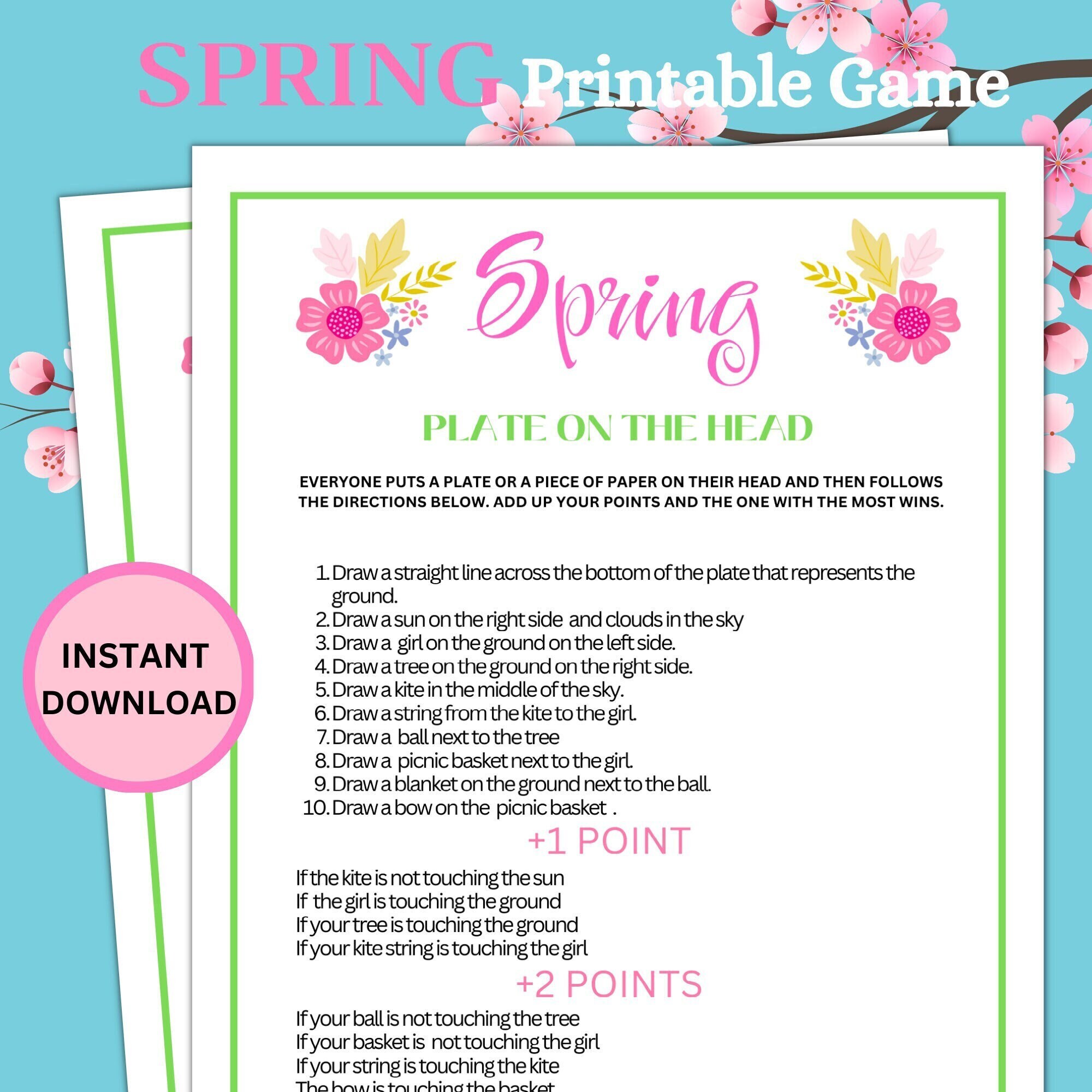 Printable SPRING Game, Spring Party Game and Activity, Kids Party Games ...