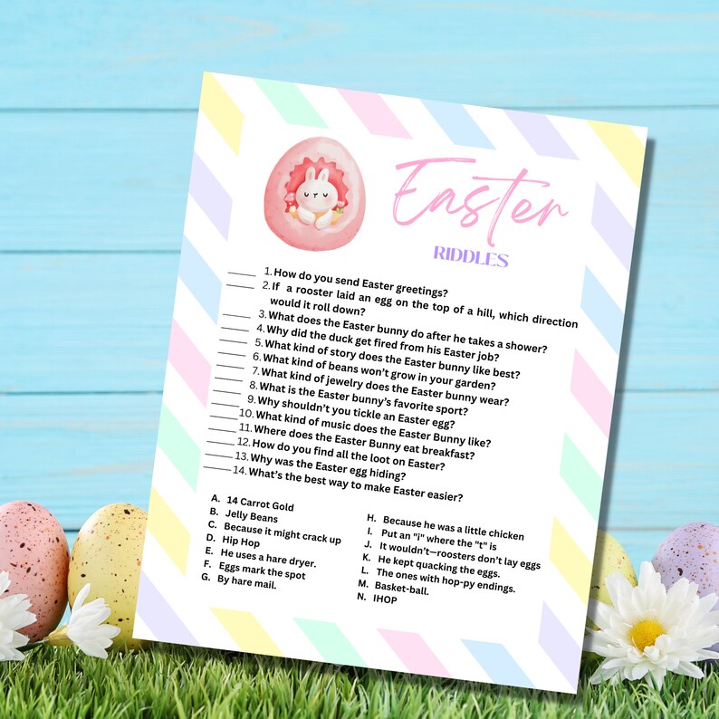 Printable EASTER Game, Easter Kids Game and Activity, Adult Games ...
