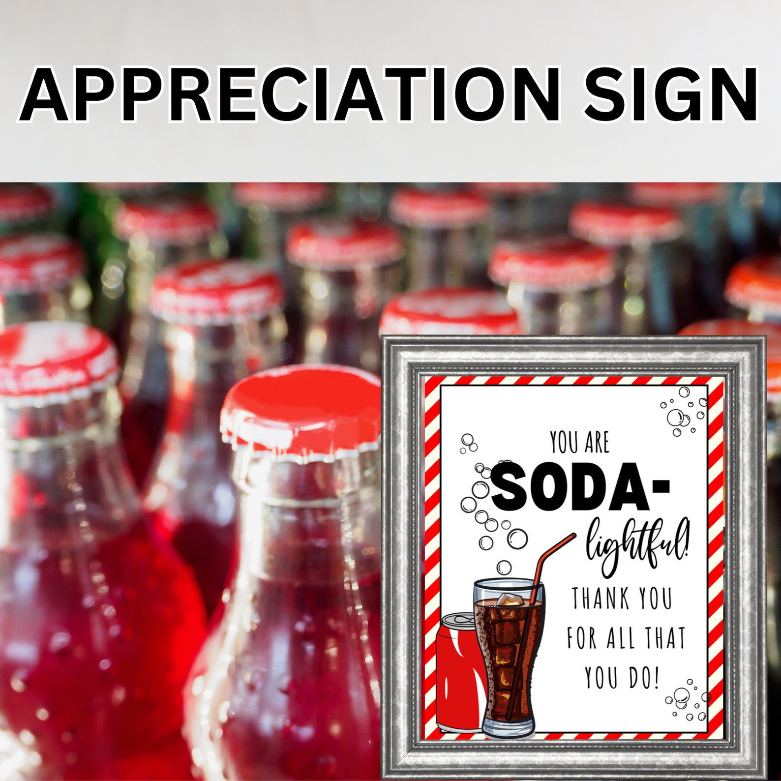 Soda-lightful Appreciation Sign Soda Pop Fizz Staff Employee Office ...