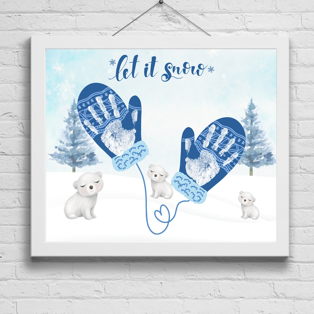 Winter Handprint Art , Winter Craft, Kids Handprint Art Craft, Art for ...