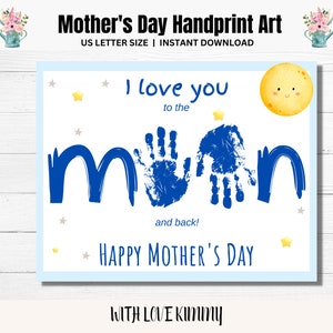 Mother's Day Handprint Activity, Mother's Day Printable, Happy Mother's ...