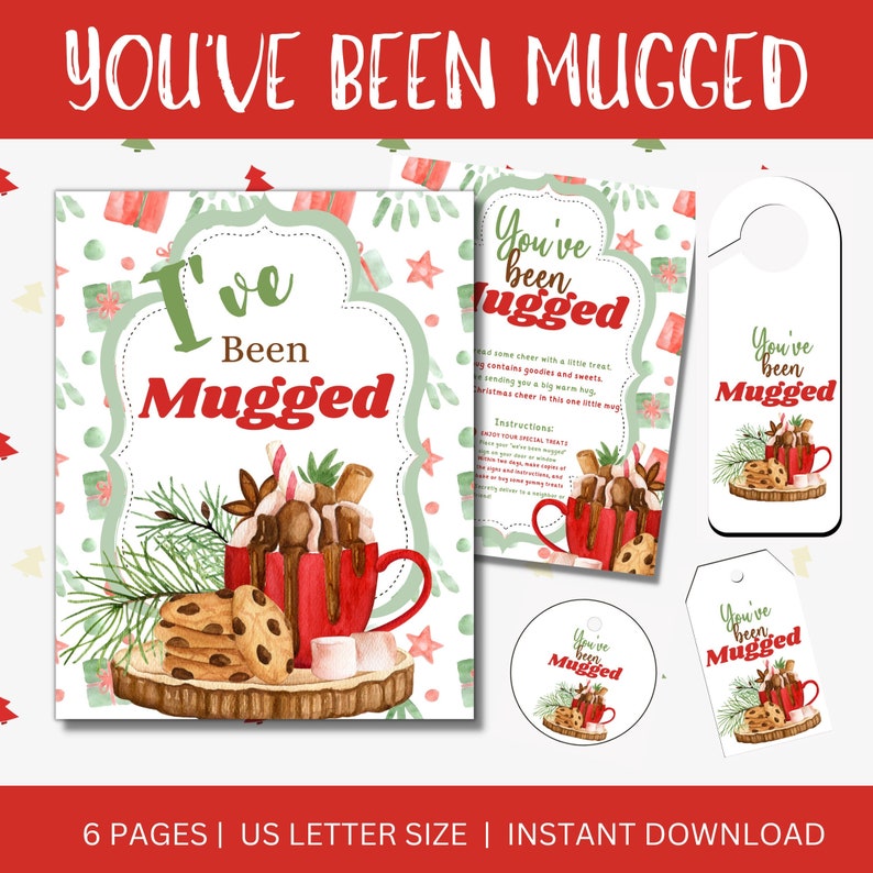 You've Been Mugged Printable Bundle, We've Been Mugged Kit, I've Been ...