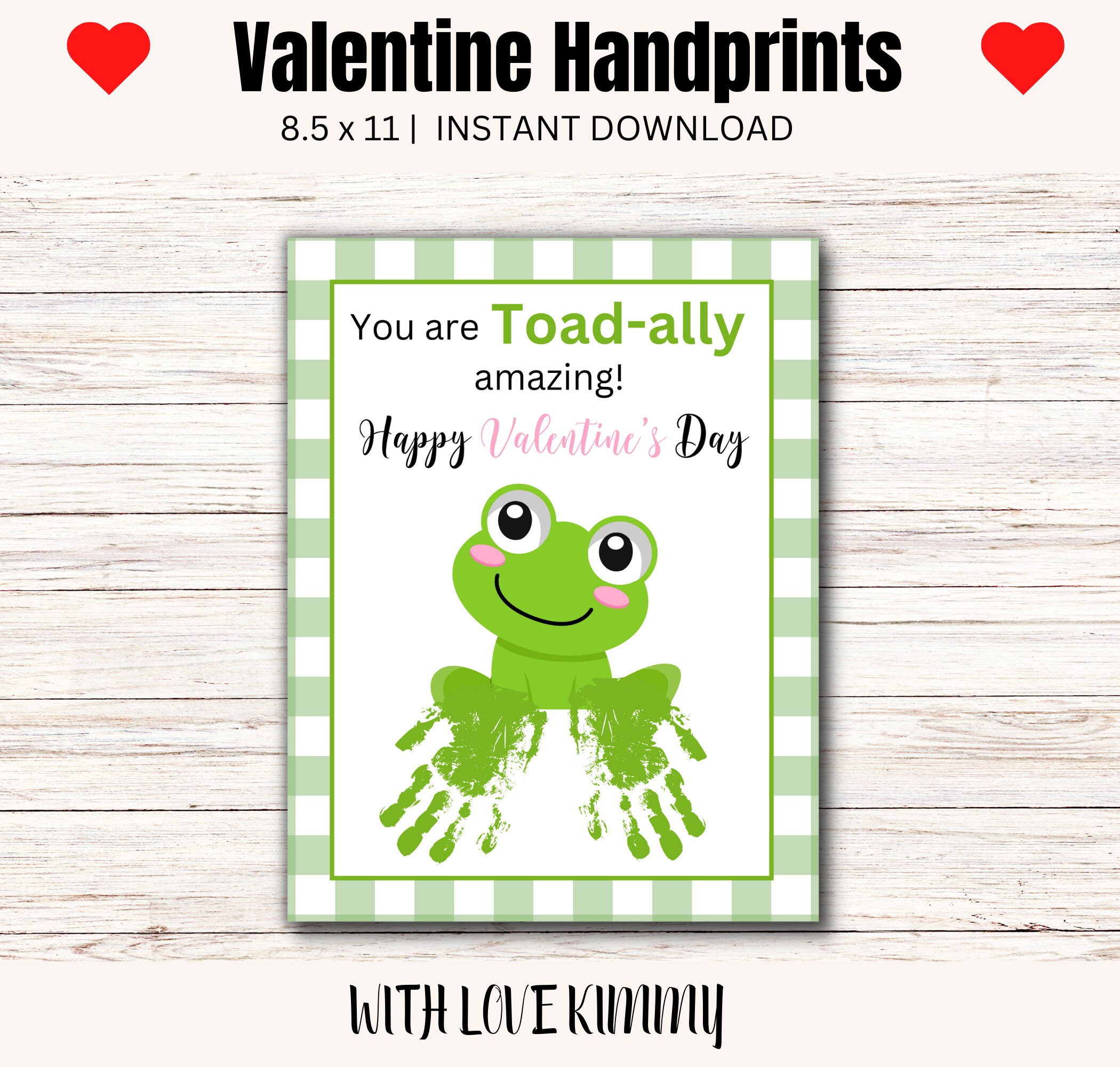 Valentine Handprint Craft Printable Bundle, Valentine Preschool Craft ...