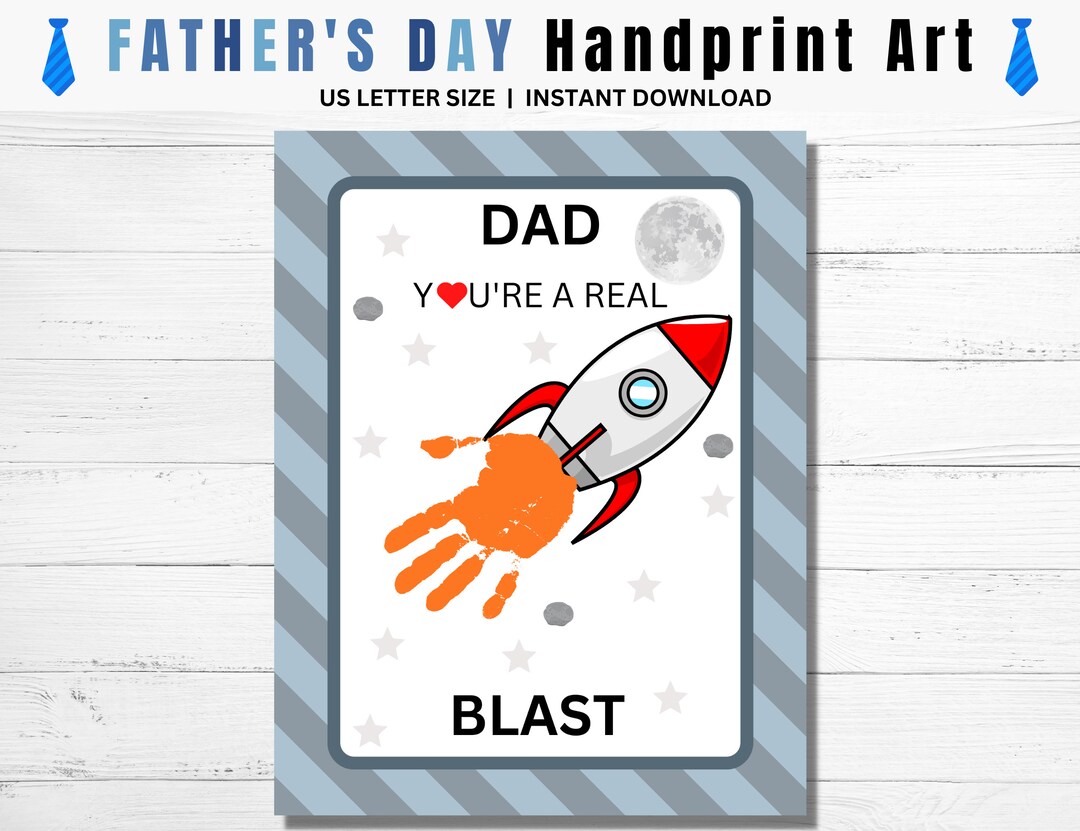 Father's Day Handprint Activity, Father's Day Printable, Happy Father's ...