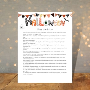 Halloween Pass the Prize Game, Halloween Party Activity, Halloween ...