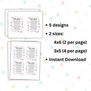 Back to School Jitter Glitter Printable, Back to School Student Gift ...