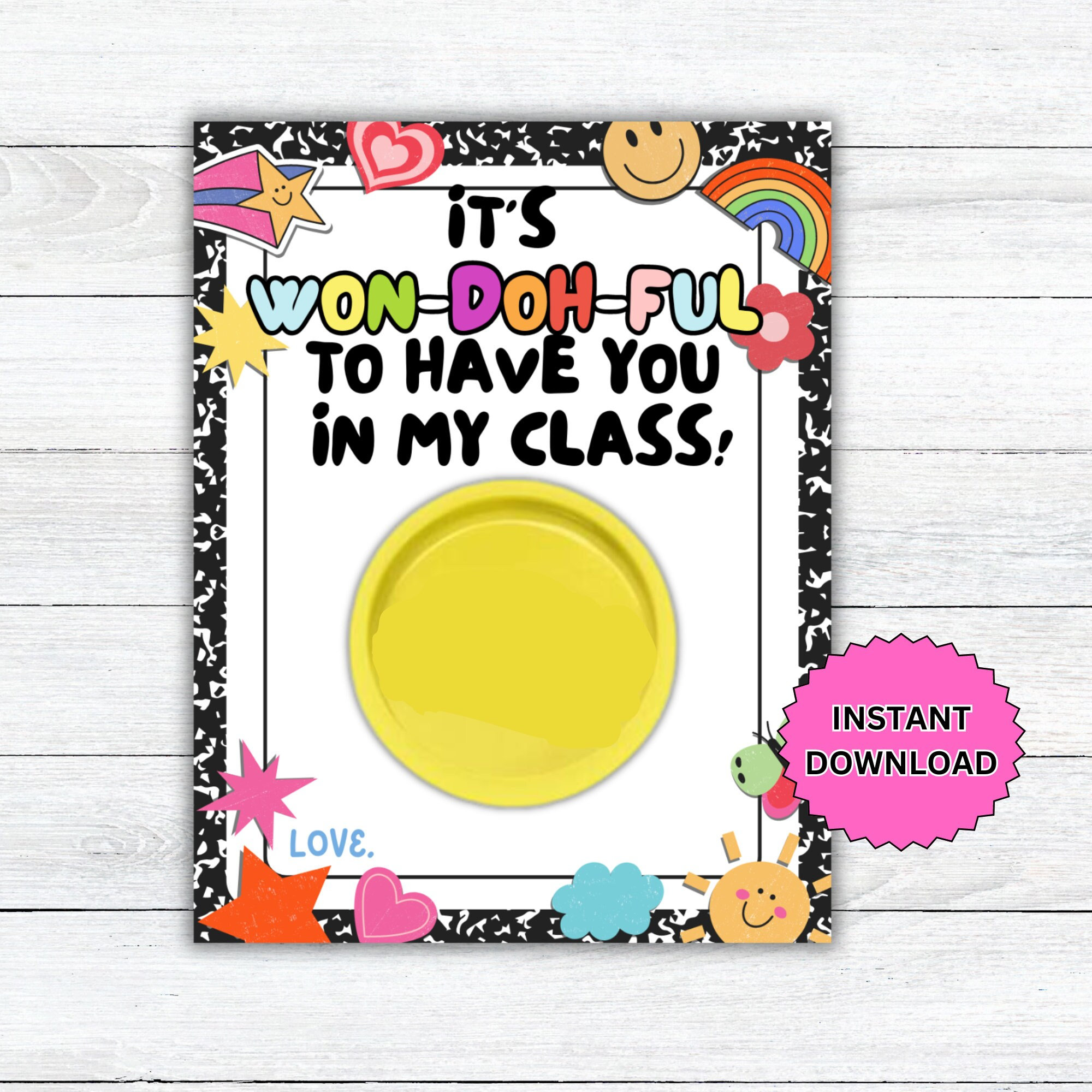 Editable Doh Back to School Play Gift, Meet the Teacher Doh Tag for ...