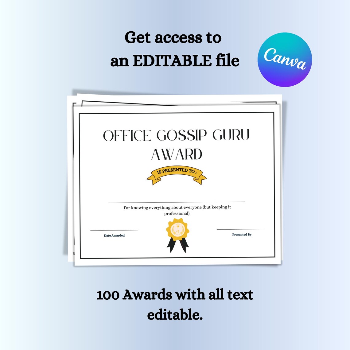 Funny Employee Appreciation Awards, Recognition Awards Certificates ...