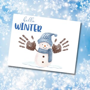 Winter Handprint Art , Winter Craft, Kids Handprint Art Craft, Art for ...