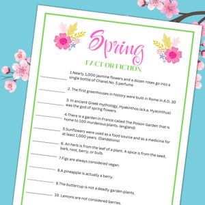 Printable SPRING Game Spring Party Game and Activity Kids - Etsy
