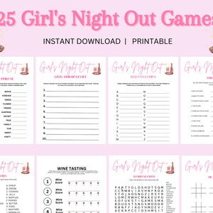 Printable Girls Night Out Game Bundle Party Games and Activities, Girls Party Games, Ladies ...