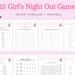 Printable Girls Night Out Game Bundle Party Games and Activities, Girls ...
