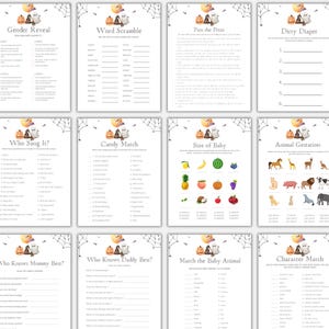 Halloween Gender Reveal Printable Games Bundle, Halloween Gender Party ...