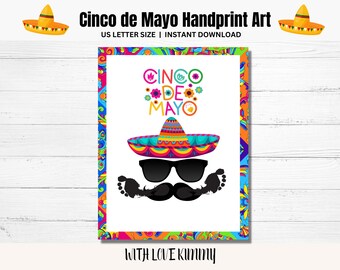 Cinco De Mayo Craft, Cinco De Mayo Handprint and Footprint, Printable ...