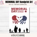 Memorial Day Handprint Activity, Memorial Day Printable, Happy Memorial ...