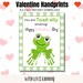 Valentine Handprint Craft ART Printable, Valentine Preschool Art ...