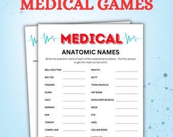 Medical Game Bundle, Printable Nursing Games, Doctor Games, Radiology ...