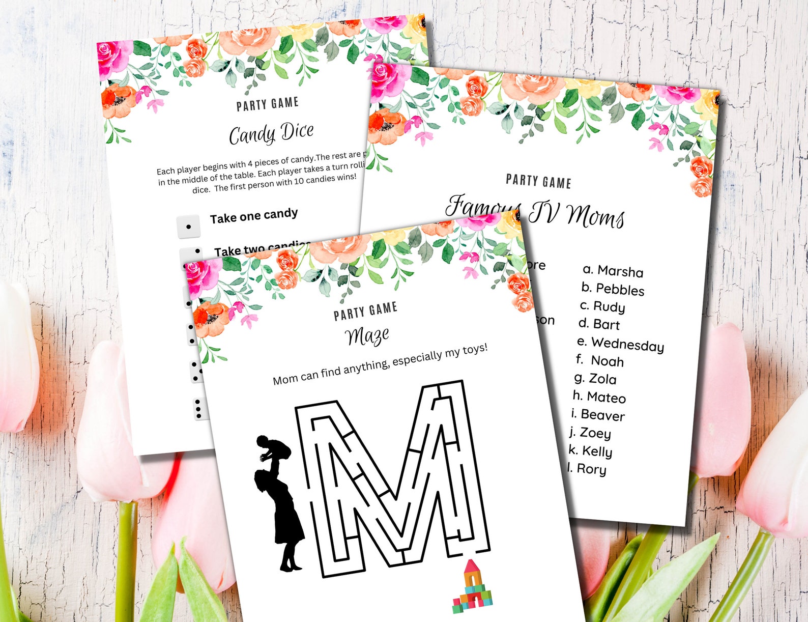 Mother's Day Game Bundle, Mother's Day Printable, Mother's Day Craft ...