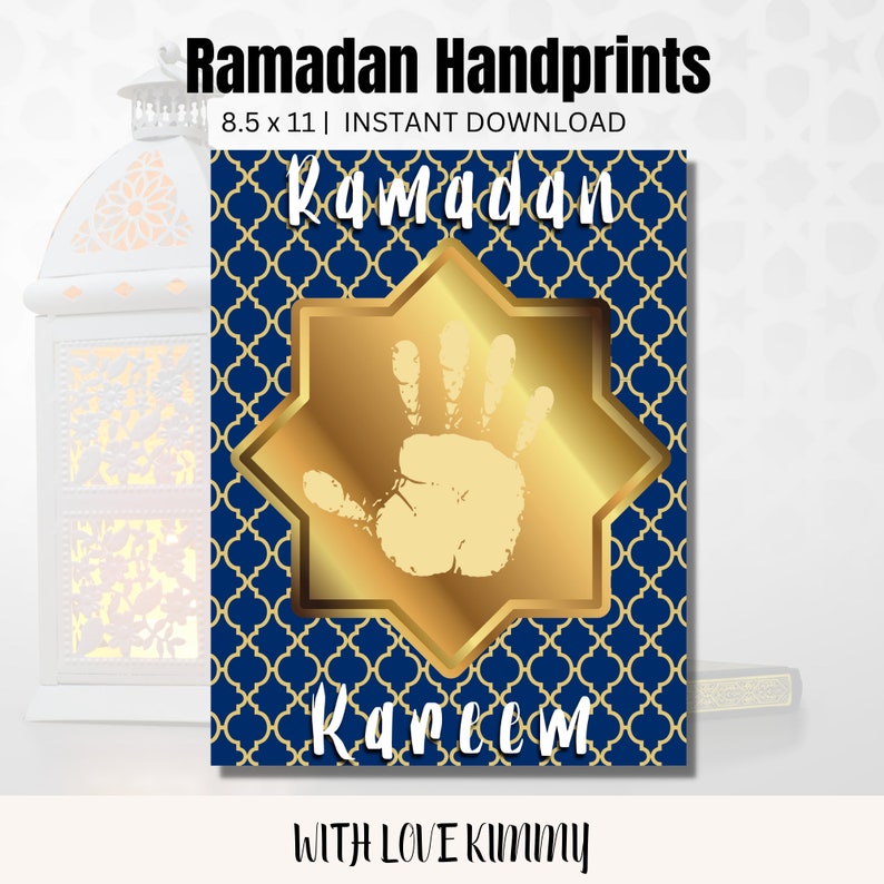 Ramadan Footprint Handprint Craft ART Printable, Ramadan Preschool Art ...