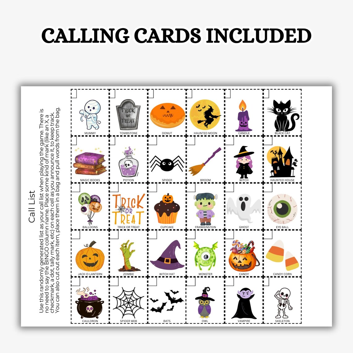 30 Halloween Bingo Games, Autumn Bingo Game Activity, Fall Games ...