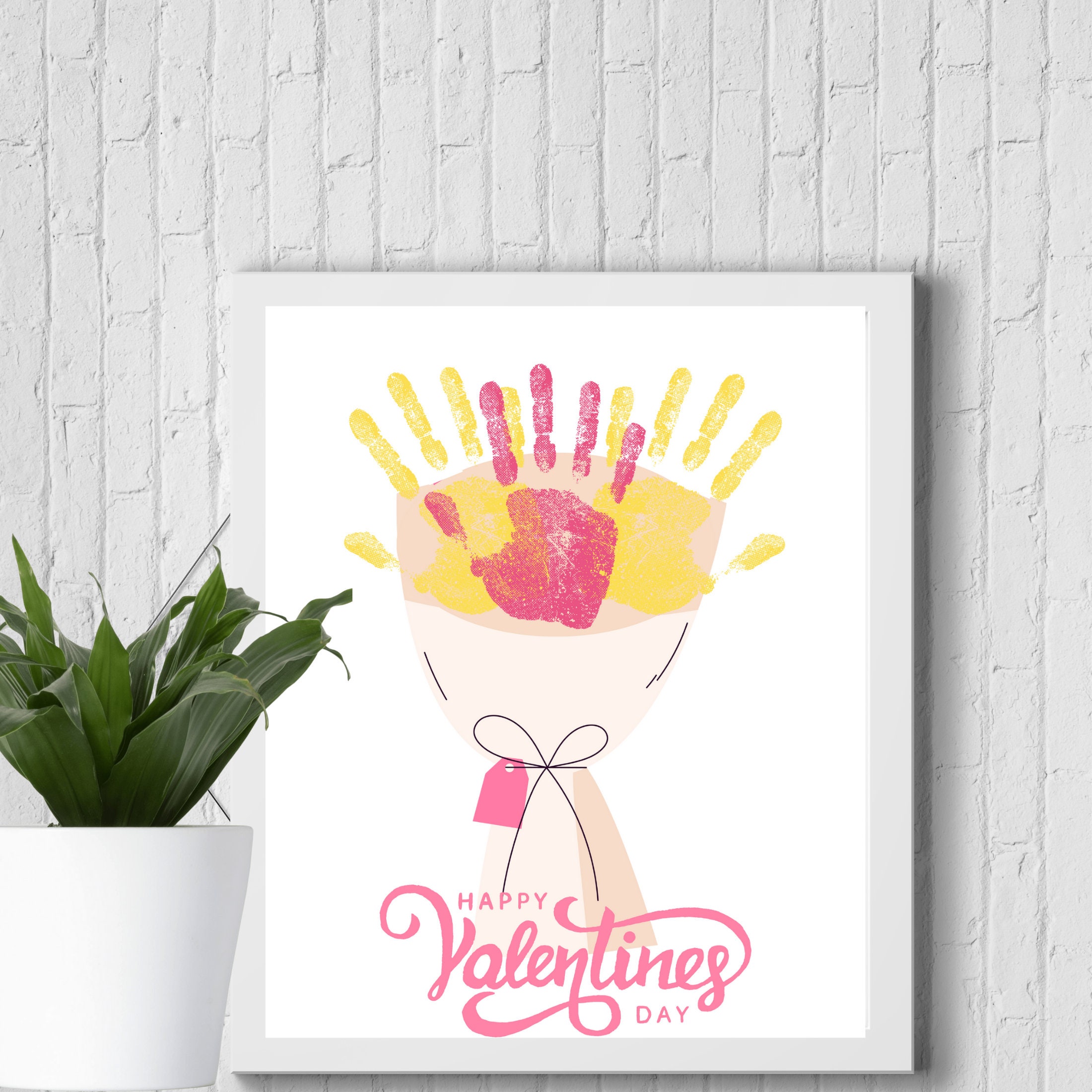 Valentine Handprint Craft Printable Bundle, Valentine Preschool Craft ...