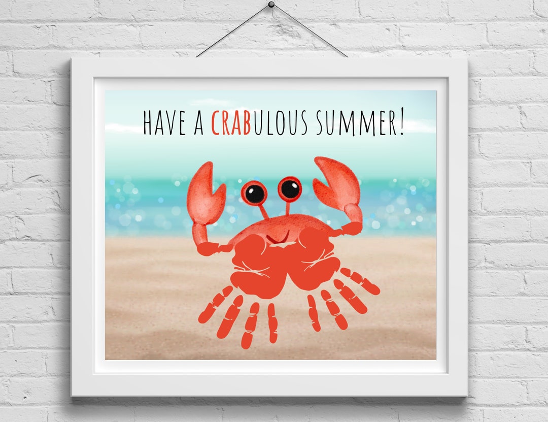 Summer Handprint Art, Summer Craft, Kids Handprint Art Craft, Summer ...