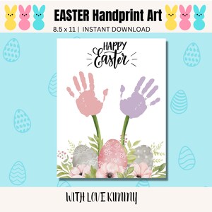 Easter Handprint Footprint Craft Printable, Preschool Craft, Easter ...