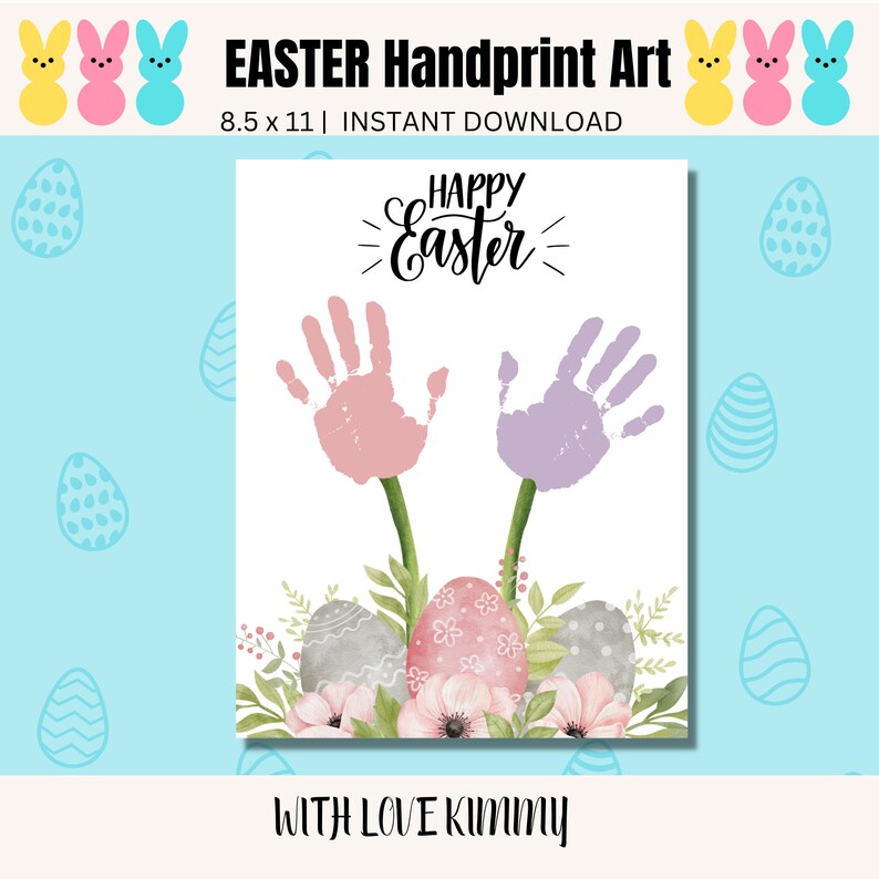 Easter Handprint Footprint Craft Printable Preschool Craft - Etsy