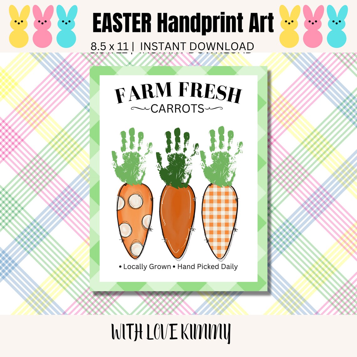 Easter Handprint Footprint Craft Printable, Preschool Craft, Easter ...
