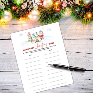 Name That Christmas Song Game, Christmas Printable, Family Christmas ...