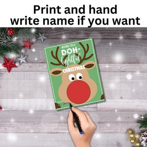 Kids Christmas Play Dough Cards, Class Christmas Favors Tags, Editable ...