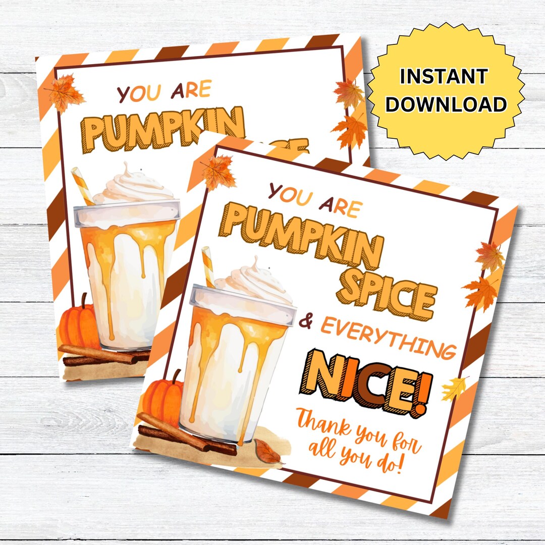 Thanksgiving Fall Gift Tag, Fall Tag for Friend, Neighbor, Coworkers ...