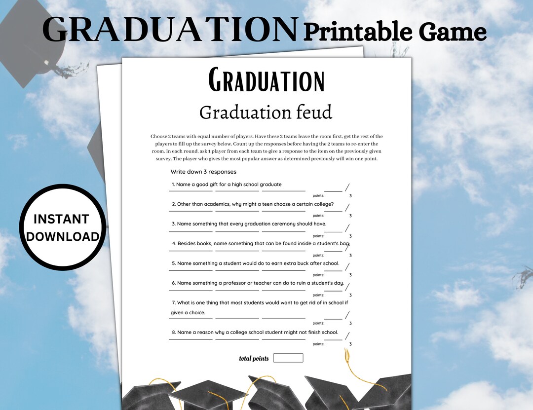 Printable Graduation Games, Selfie Scavenger Hunt 2025 Graduation Games ...