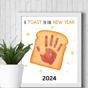 2024 New Years Handprint Art, New Year Craft, Kids Handprint Art Craft ...