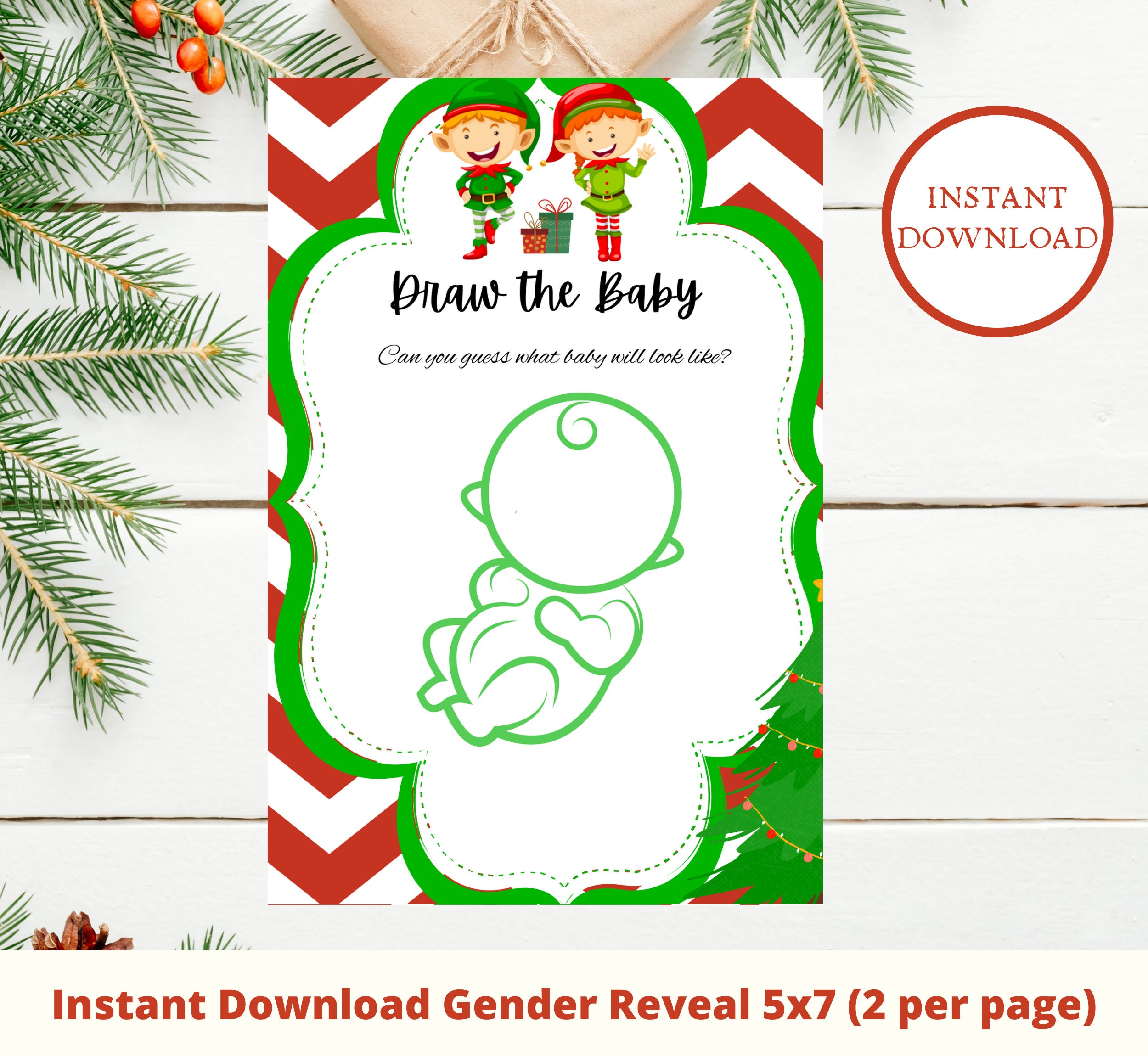 Baby Gender Reveal Printable Games in the Elf Theme Are - Etsy