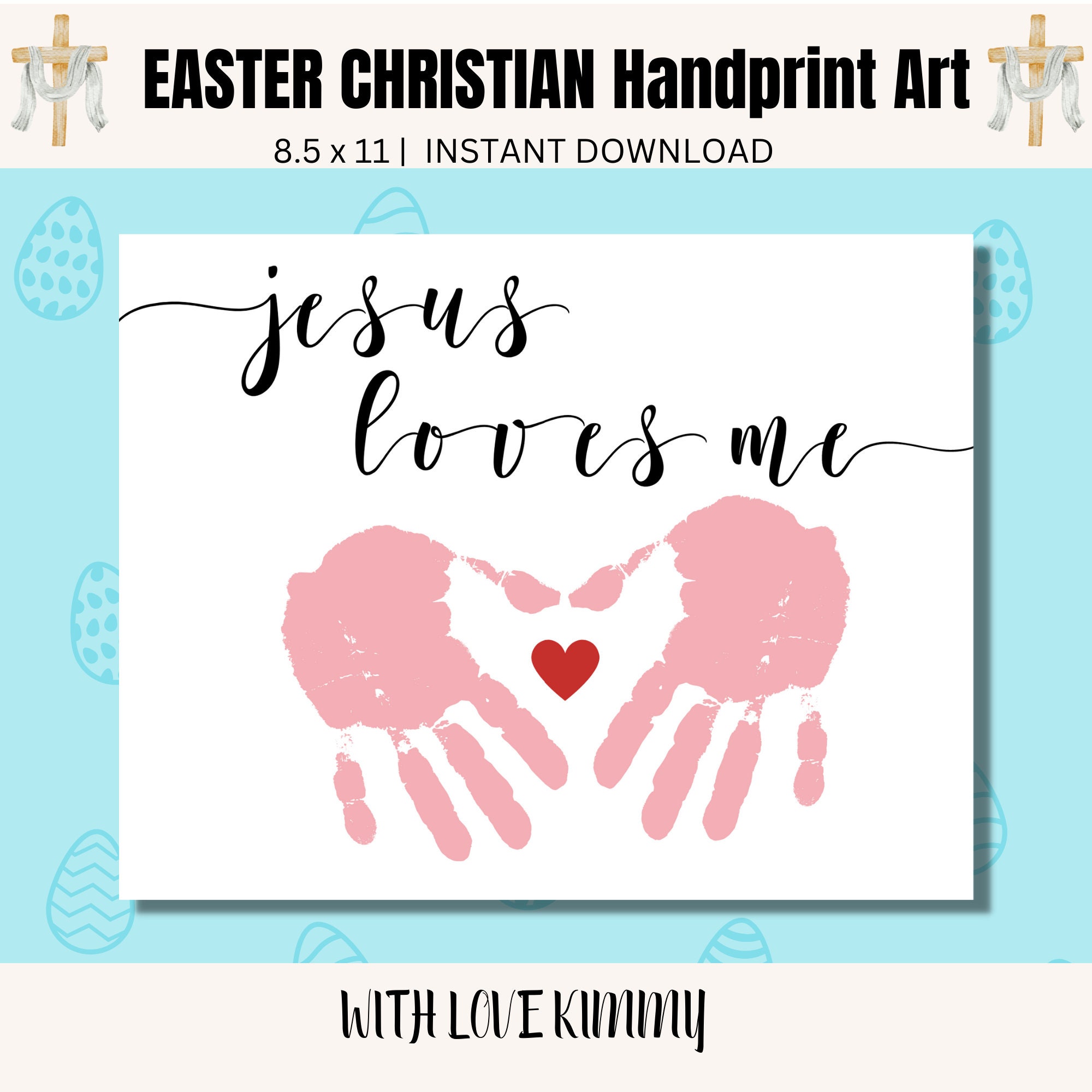 Easter Handprint Footprint Craft Printable, Preschool Craft, Easter ...