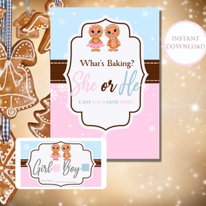 Gingerbread Baby Gender Reveal Printable Games Are Perfect for Your ...